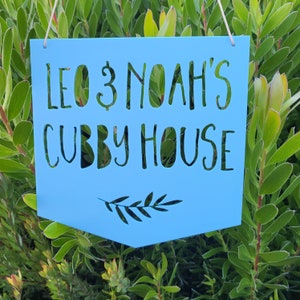 Personalised Cubby House Sign FERN Design-treehouse-plaque-custom ...