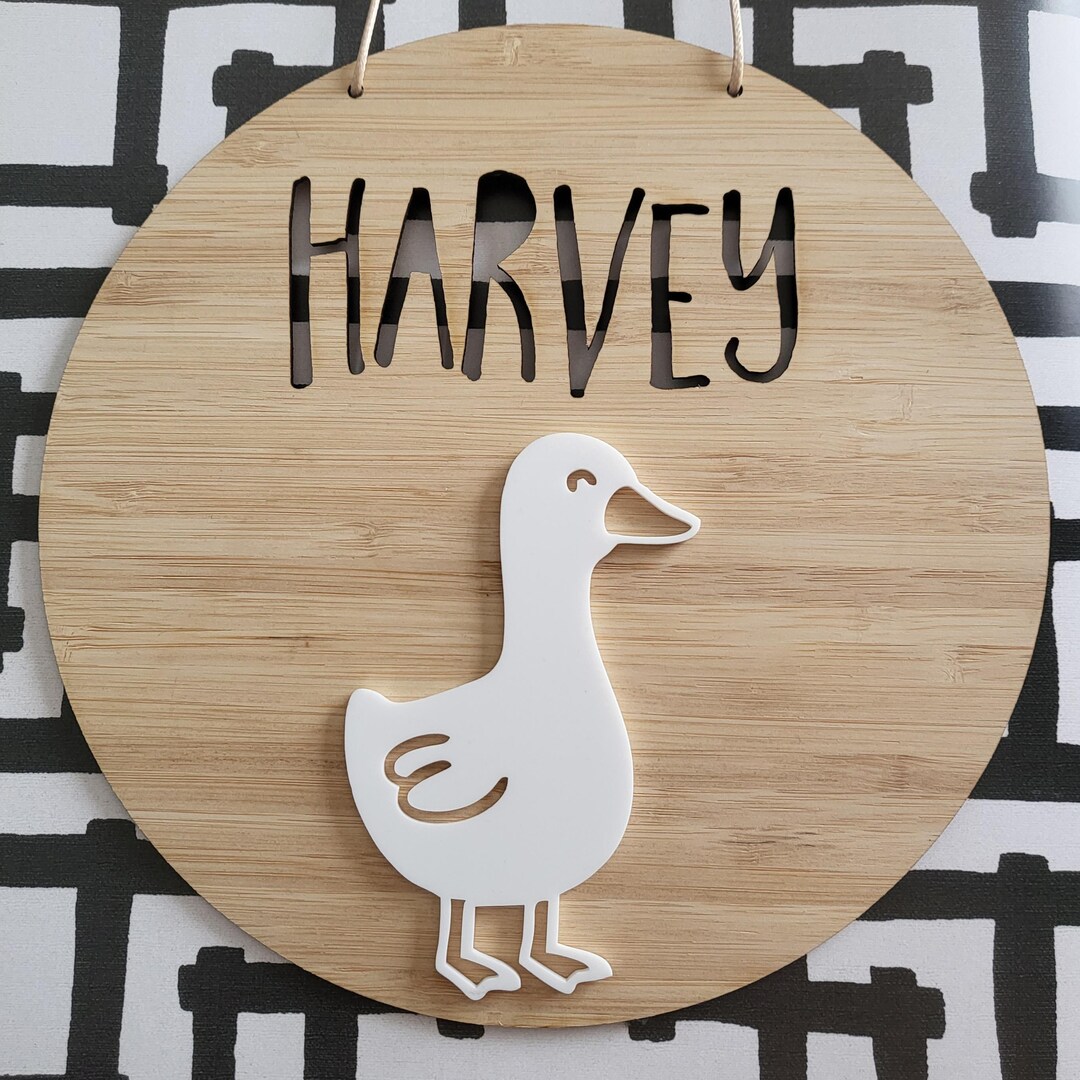 Goose Personalised Wooden Wall-door Hanging-nursery Decor-plaque-kids ...