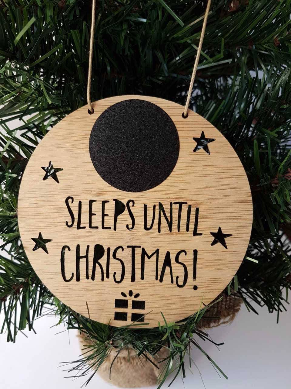 Sleeps Until Christmas Countdown Wall Hanging-sign-door Hanging-wall ...