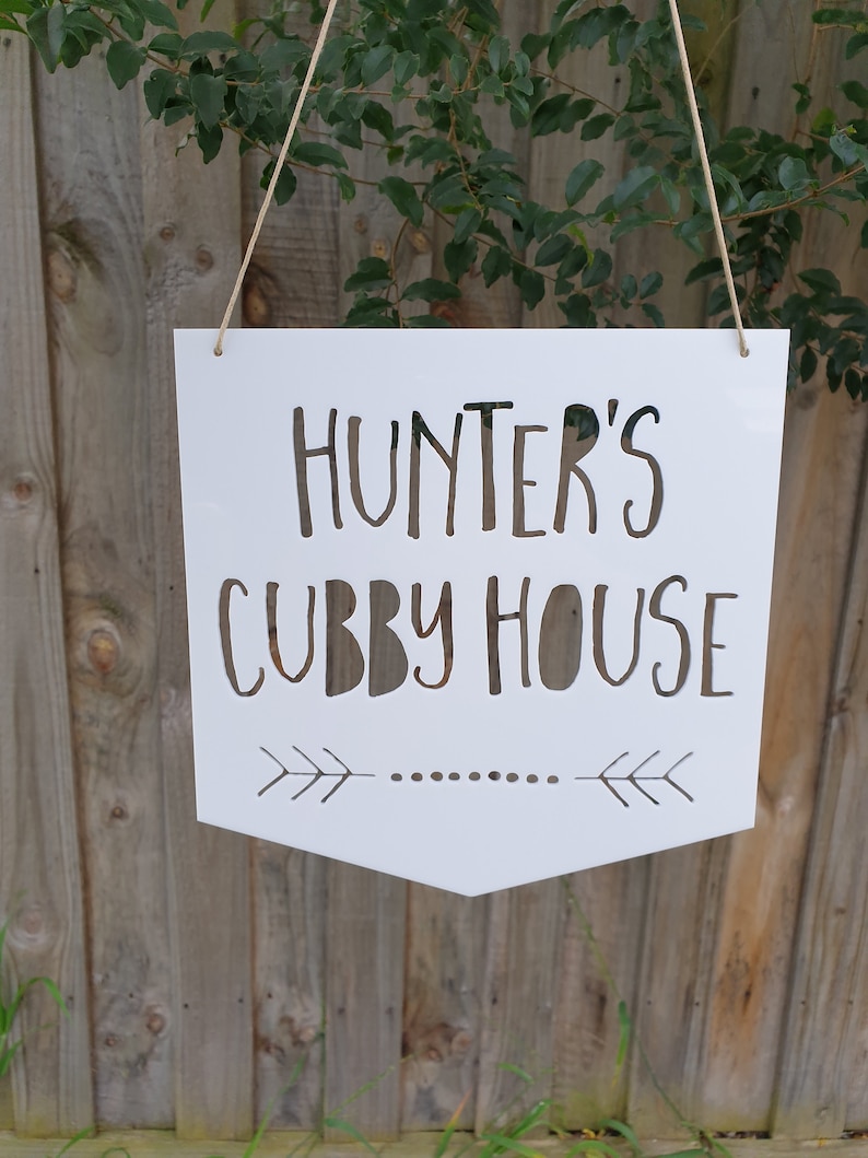 Personalised Cubby House Sign DOTS AND ARROW - Etsy Australia