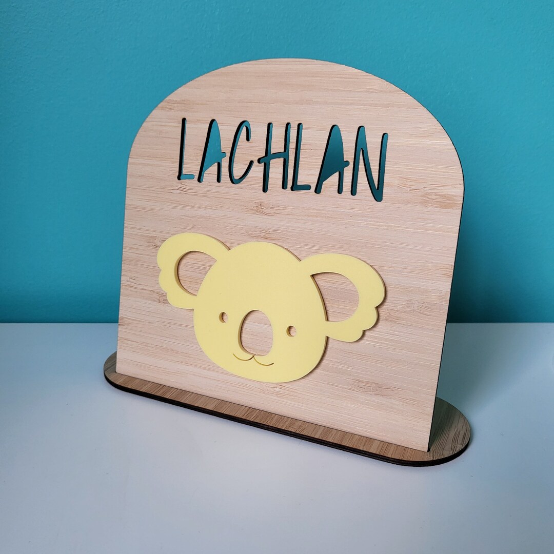 KOALA Personalised Wooden Arch-nursery Decor-plaque-kids Door Sign ...