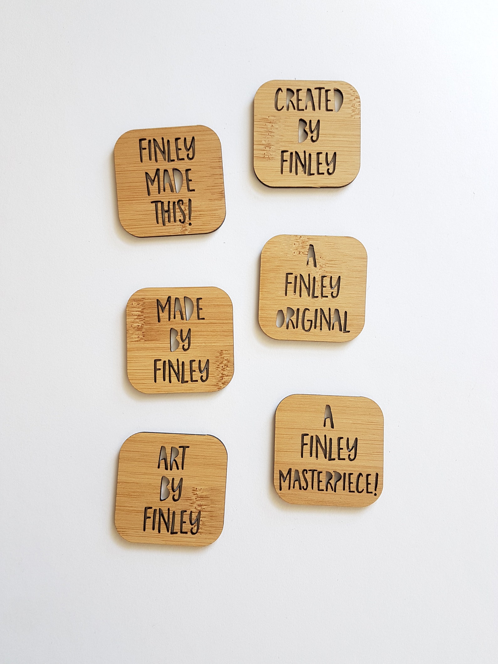 Kid's Artwork Display Magnets-set of 6-children's - Etsy