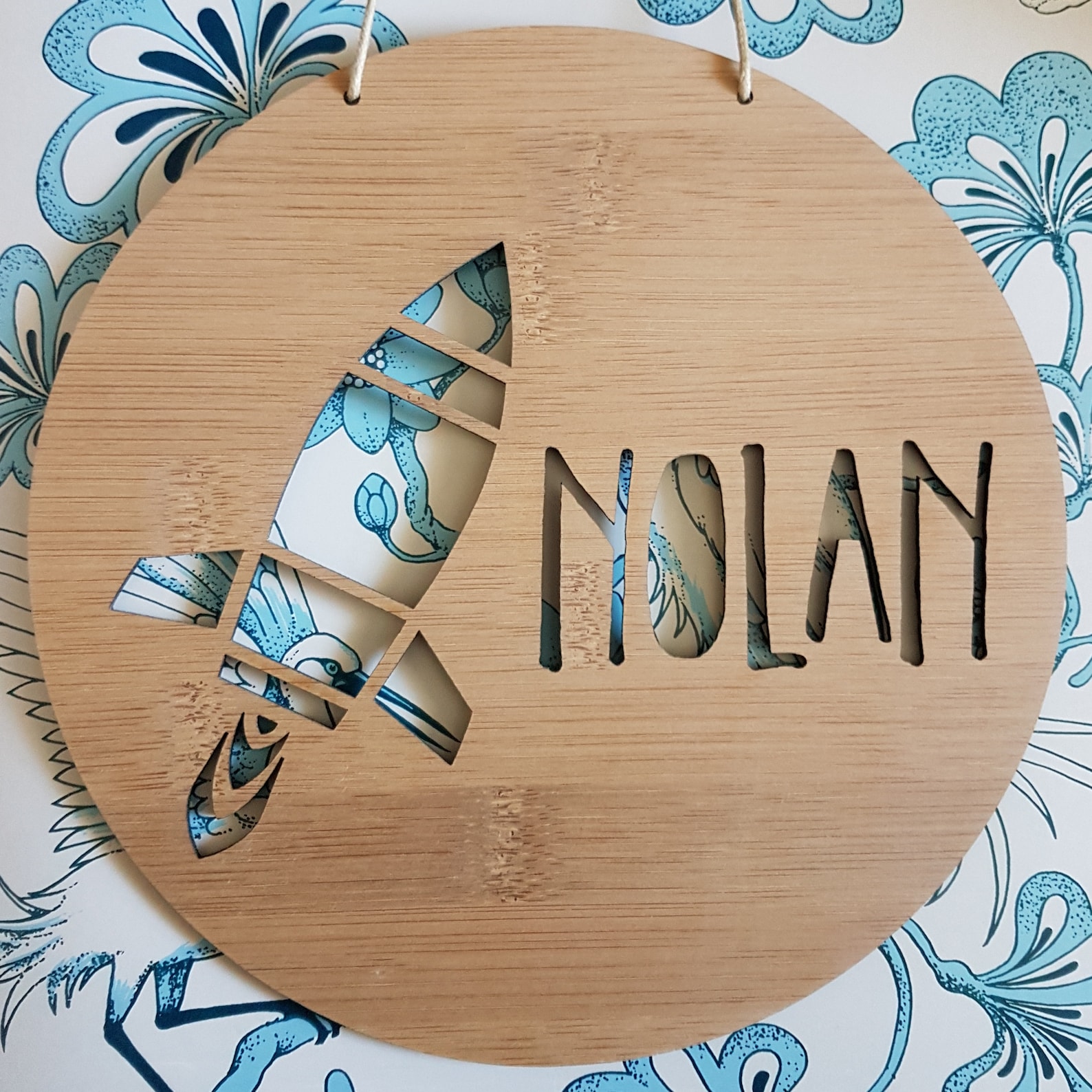 ROCKET Personalised Wooden Wall / Door Hanging-wall Hanging-kids Door ...