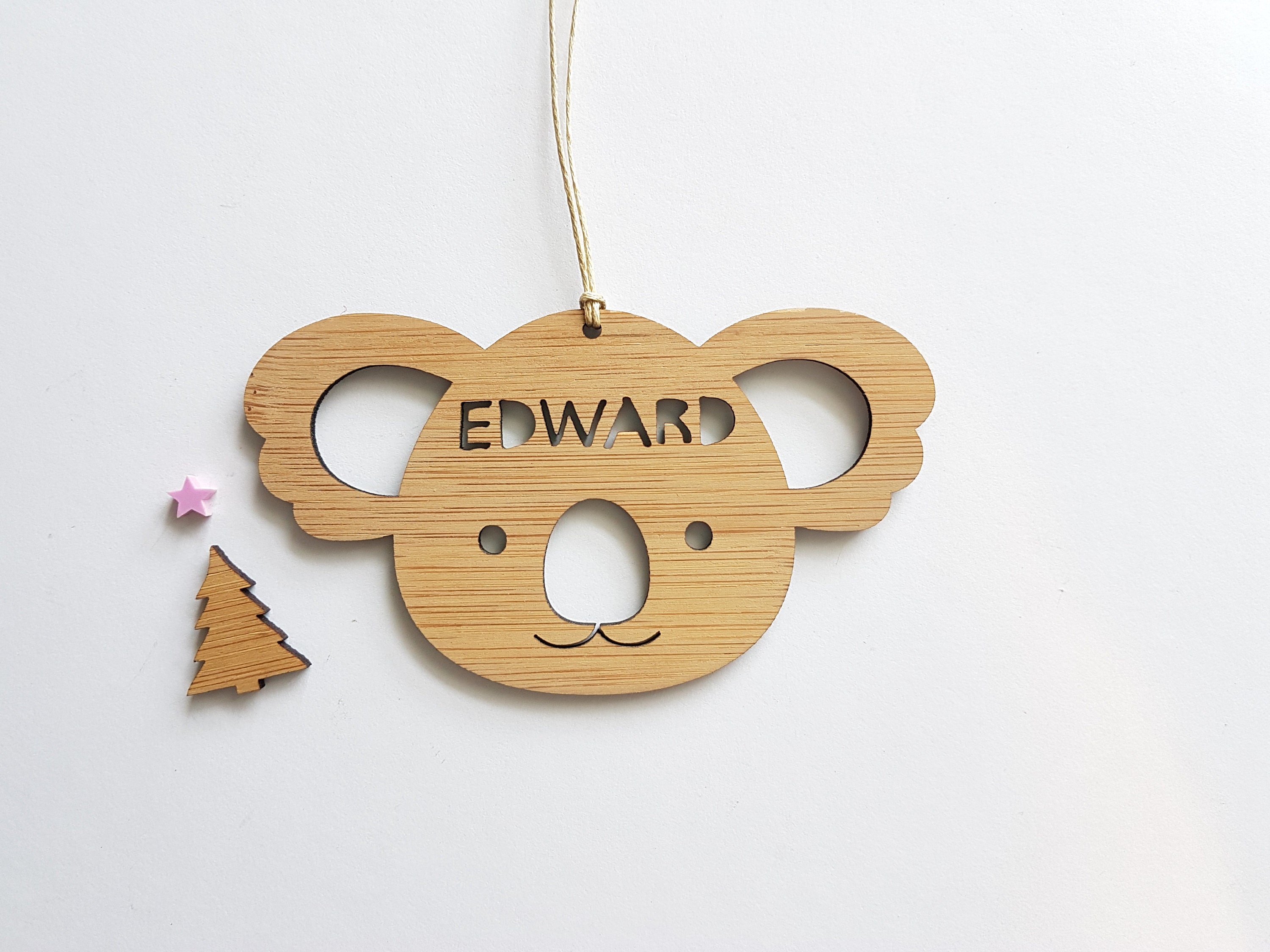 Personalised KOALA Christmas Wood Christmas - Etsy Australia