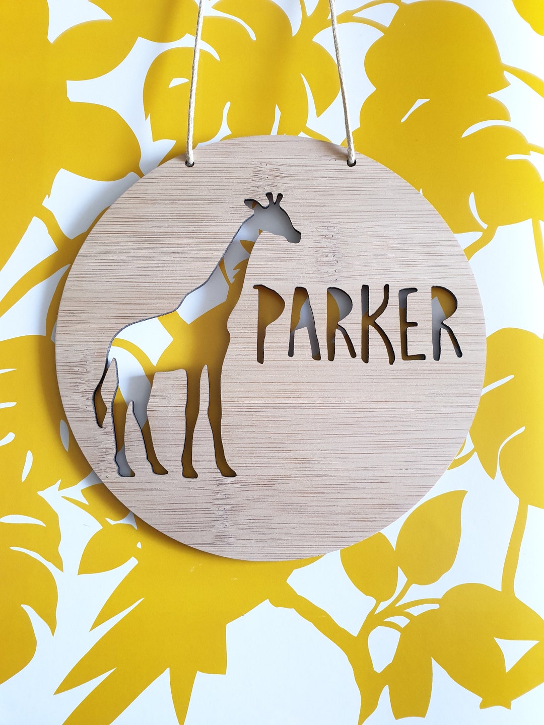 Giraffe Personalised Wooden Wall / Door Hanging-nursery Decor-wall ...