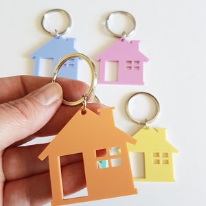 House Keyring-house Shape-bagtag-id Tag-real Estate-house Key-flat Key ...