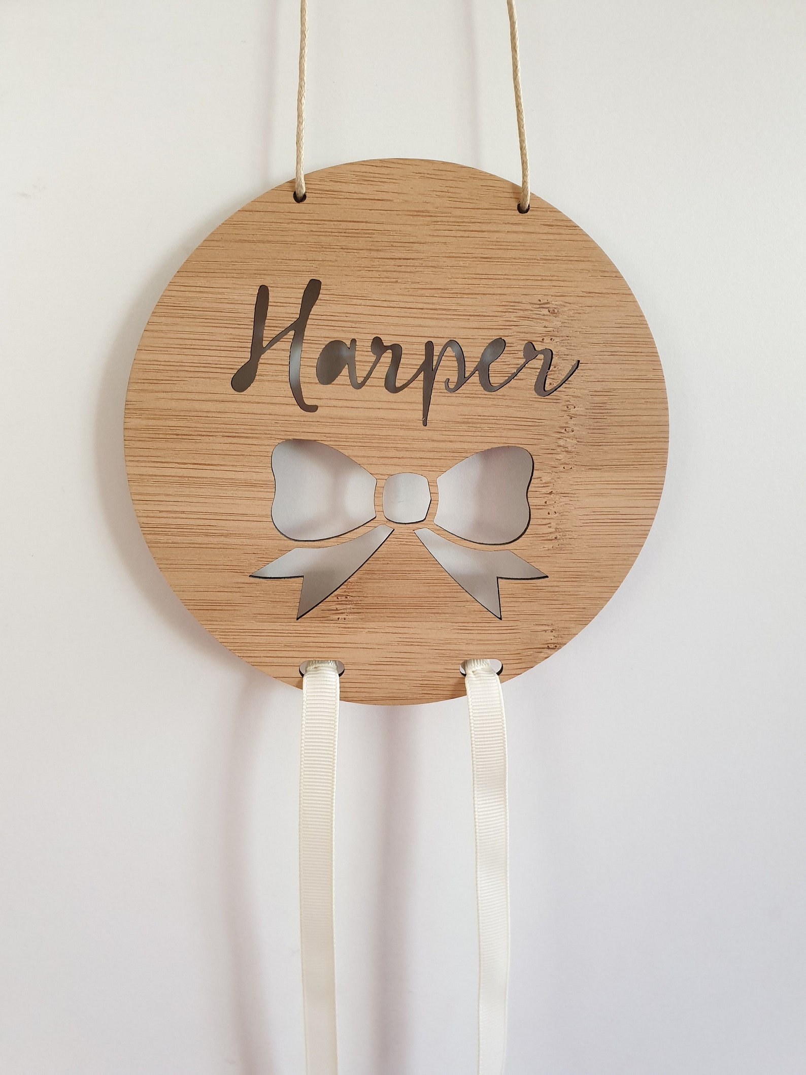 Personalized Wooden Bow Holder - Etsy