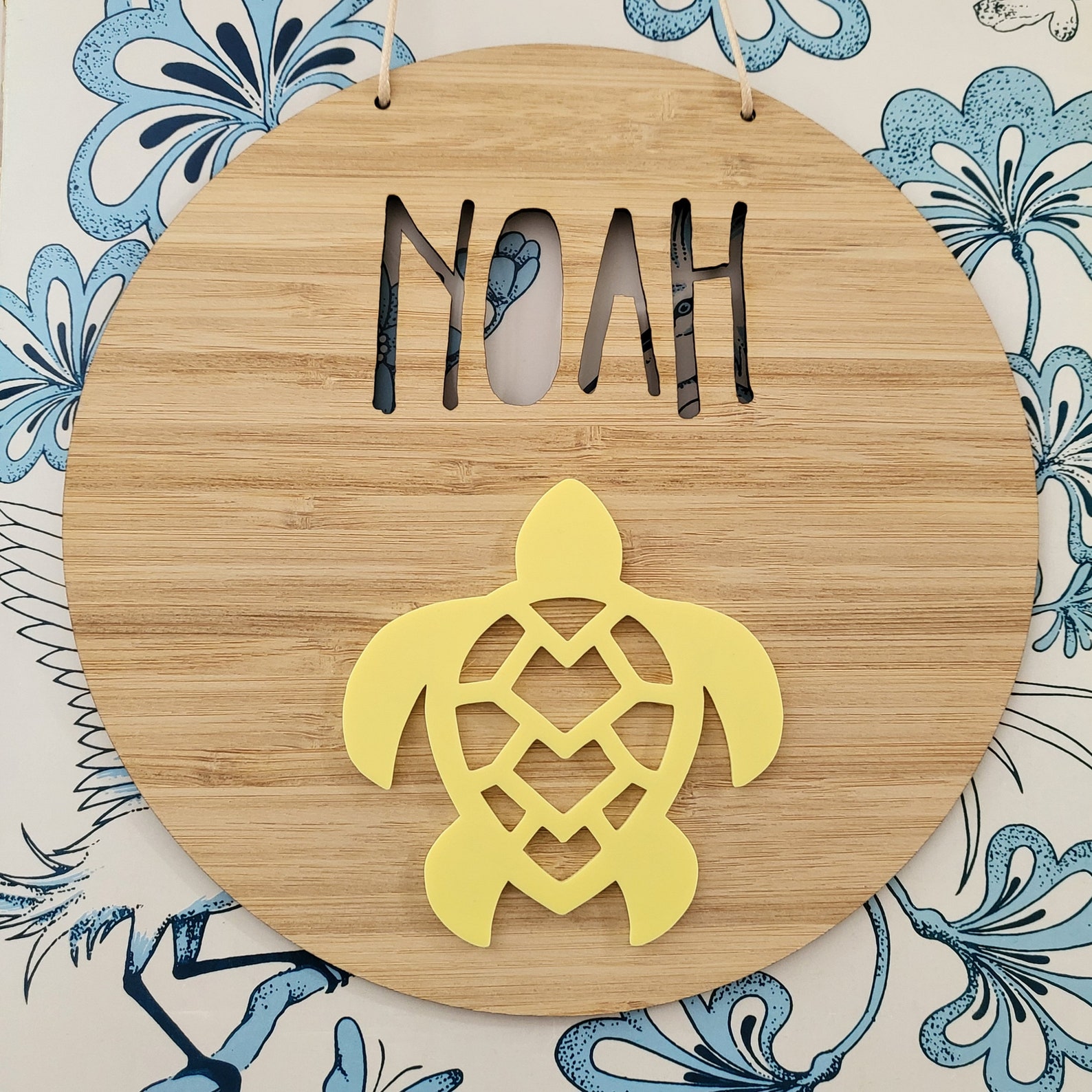 SEA TURTLE Personalised Wooden Wall-door Hanging-nursery Decor-plaque ...