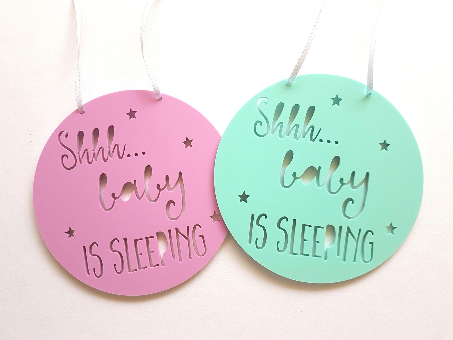 Shhh Baby is Sleeping Pastel Acrylic Door / Wall | Etsy