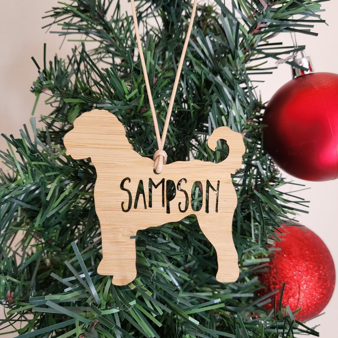 Goldendoodle Groodle Personalised Wood Christmas Decoration/ornament ...