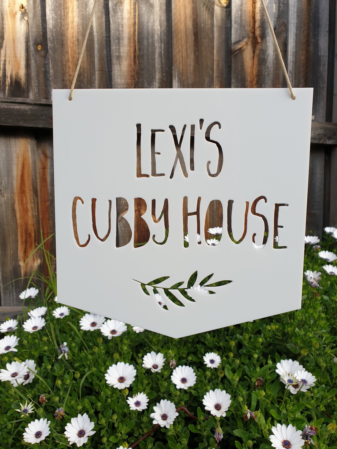Personalised Cubby House Sign FERN Design-treehouse-plaque-custom ...