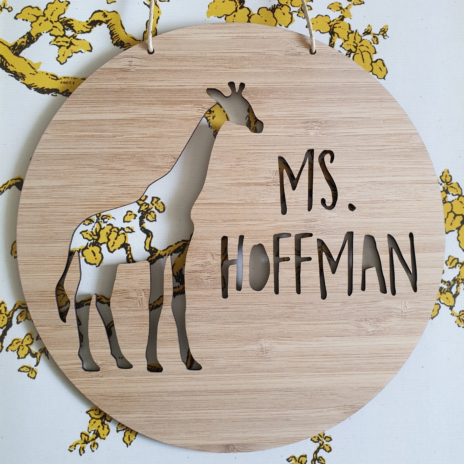 Giraffe Personalised Wooden Wall / Door Hanging-nursery - Etsy