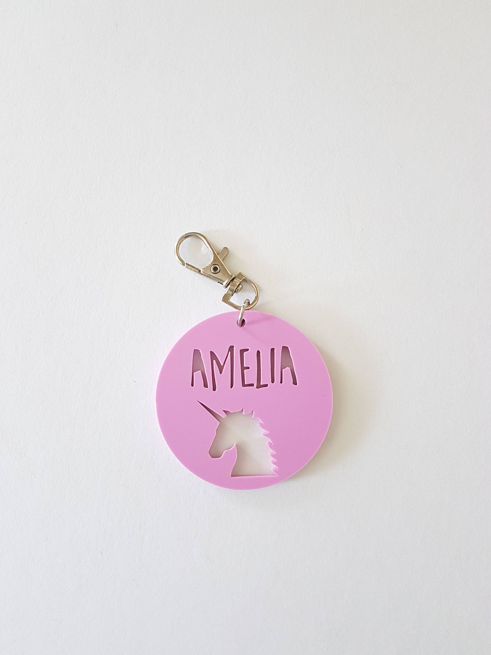 Unicorn Pastel Bag Tag Keyring Personalised - Etsy