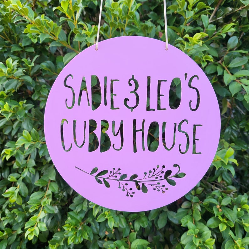 Personalised Cubby House Sign Floral Design-laser Cut-kids - Etsy