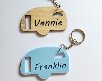 Personalised Caravan Keyring-bag Tag-personalized-van-camping | Etsy ...