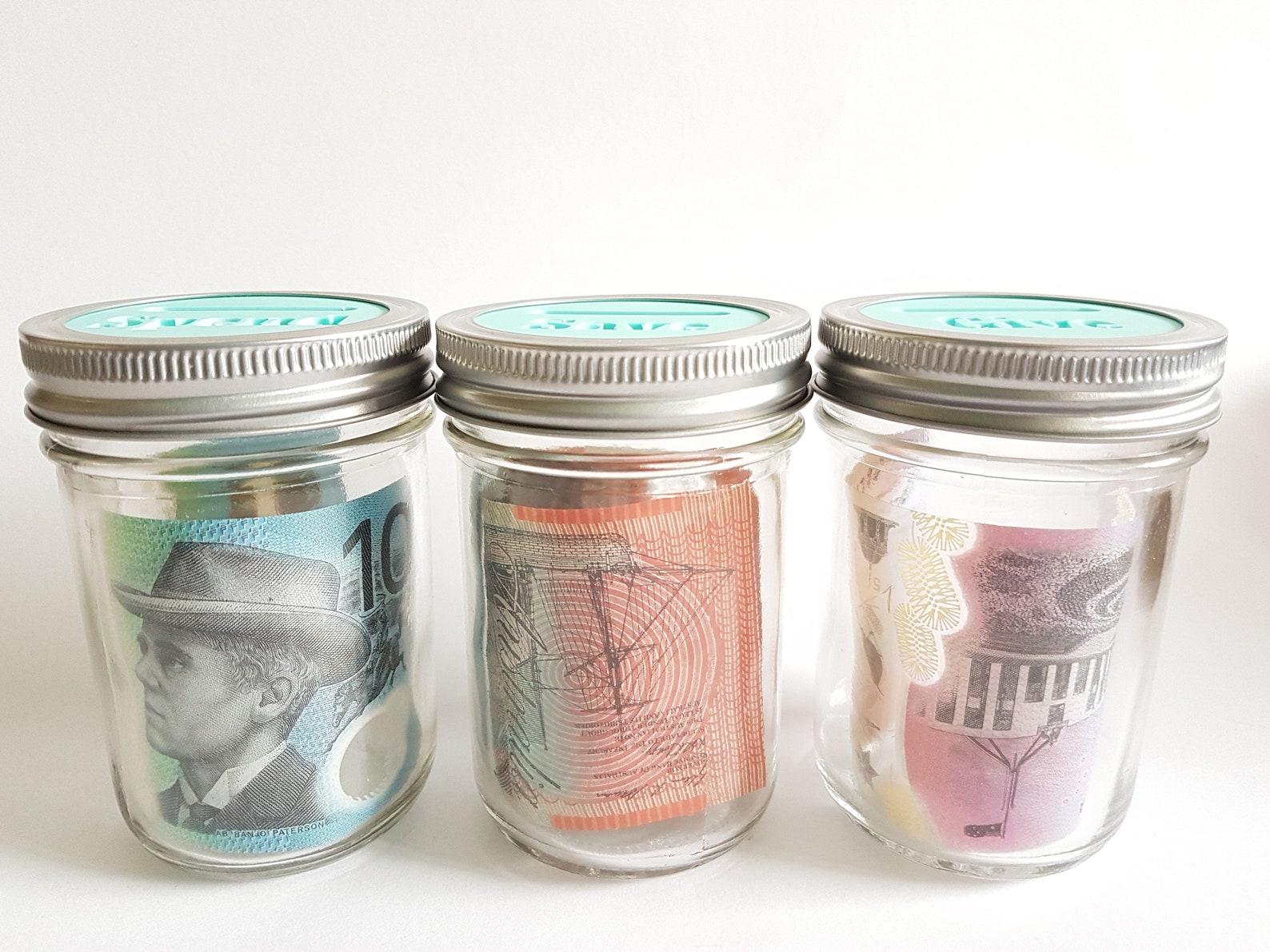 Save Spend Give Mason Jar Money Box-money Jar-moneybox-savings-kids ...