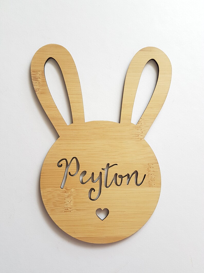 RABBIT Personalised Wooden Bamboo Door-wall - Etsy