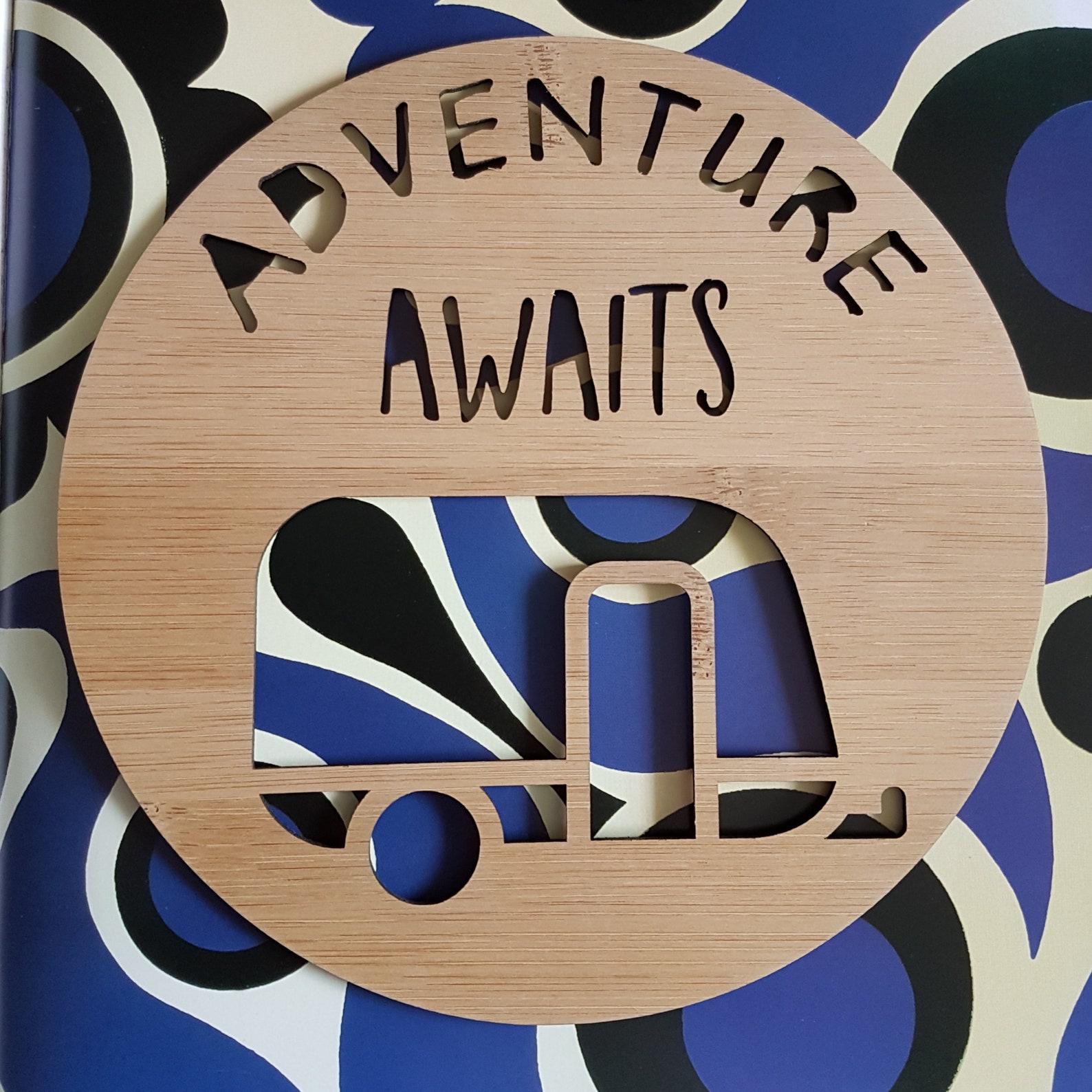 Adventure Awaits Caravan Wall Hanging-wooden Bamboo Door-wall Hanging ...