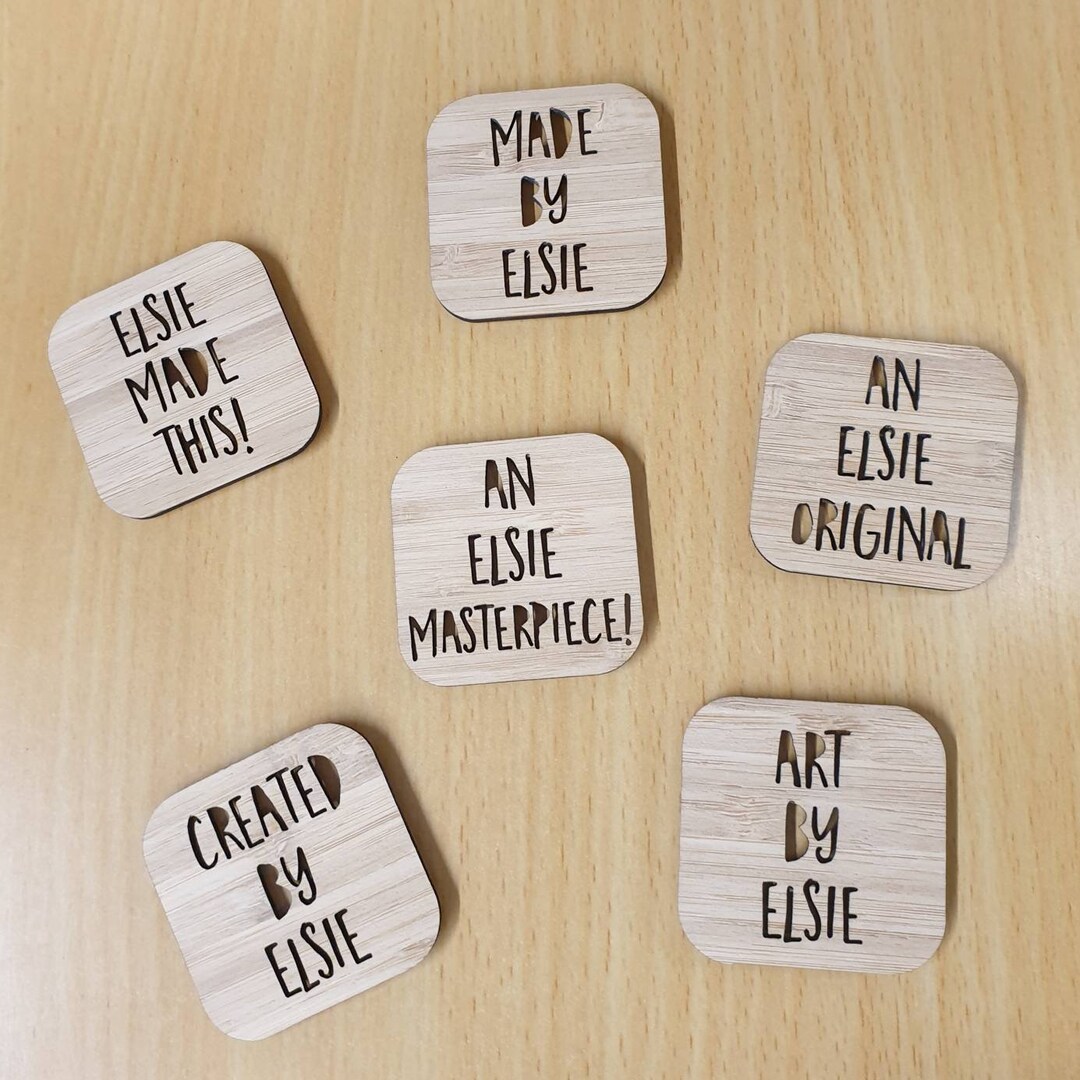 Kid's Artwork Display Magnets-set of 6-children's Artwork-art ...