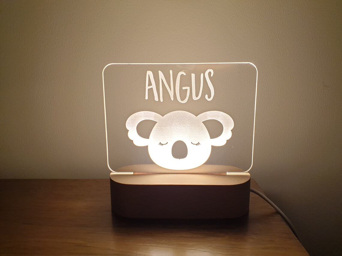 Personalised Koala Night Light-Custom Name Night | Etsy