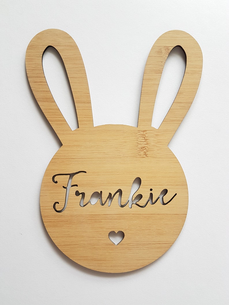 RABBIT Personalised Wooden Bamboo Door-wall - Etsy