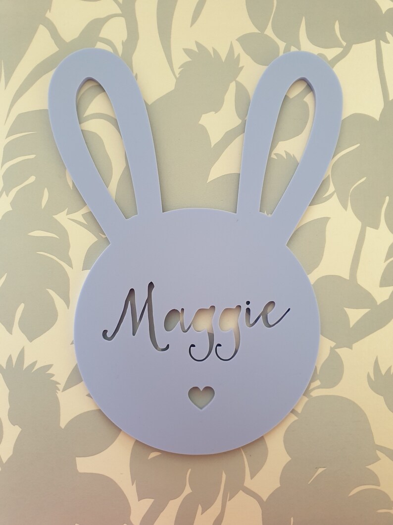 RABBIT Personalised Wooden Bamboo Door-wall | Etsy