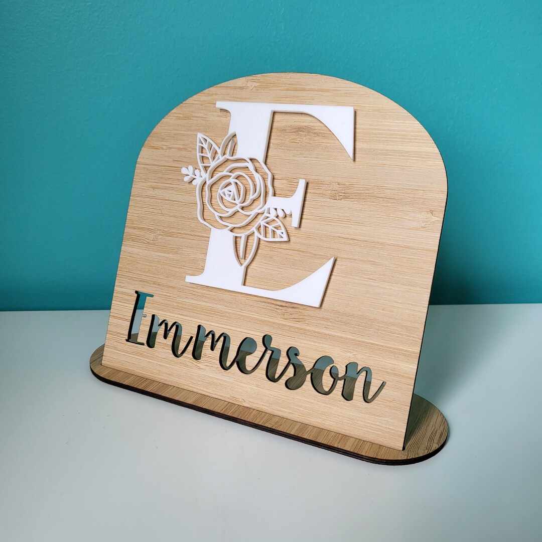 Alphabet Initial Wooden Arch Plaque - Etsy