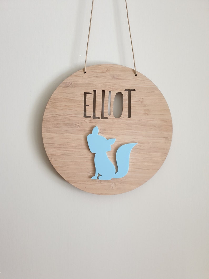 Personalised Fox Door Hanging - Kids Wall Sign - Etsy