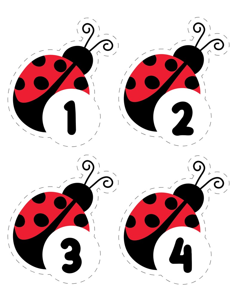Ladybug Numbers 1-31 - Etsy