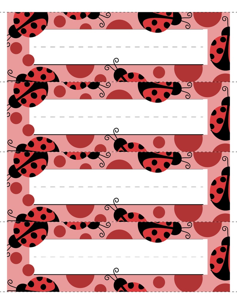 Ladybug Student Name Plate - Etsy