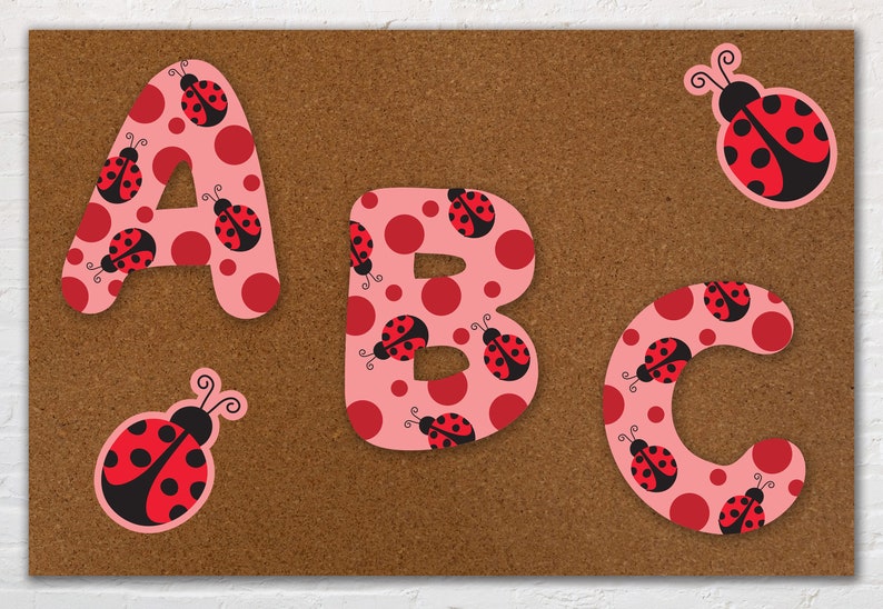 Ladybug Bulletin Board Letters - Etsy