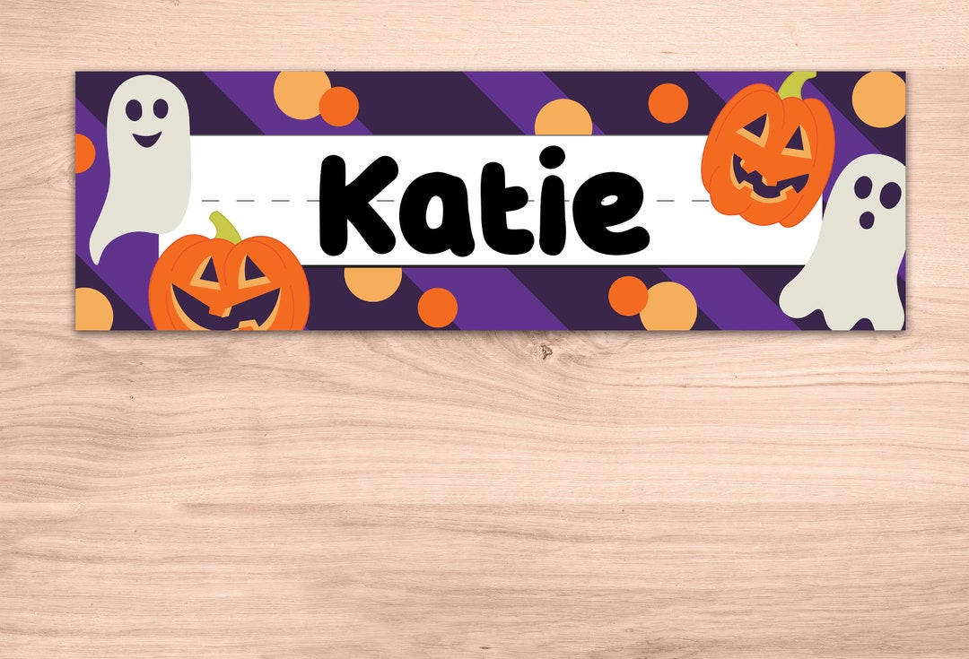 Halloween Student Name Plate - Etsy