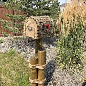 Nautical Piling MAILBOX POST W/in-ground Mounting Kit - Etsy