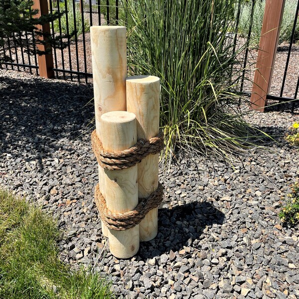 Wood Piling With Rope - Etsy