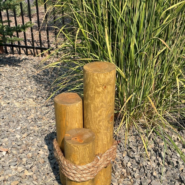 Wood Piling With Rope - Etsy