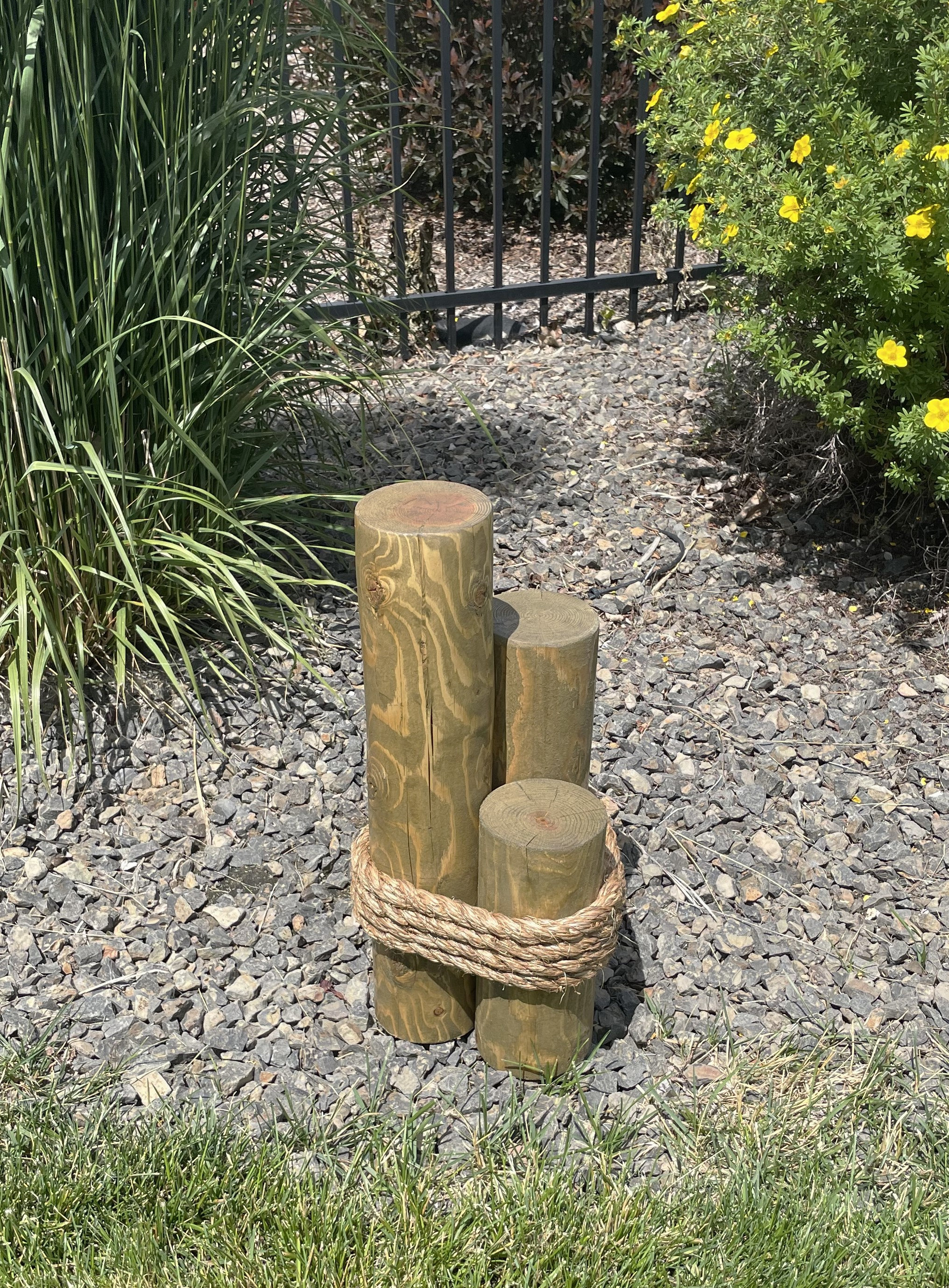 20" Nautical Wood Pilings With Manila Rope: Coastal Decor, W/options of ...