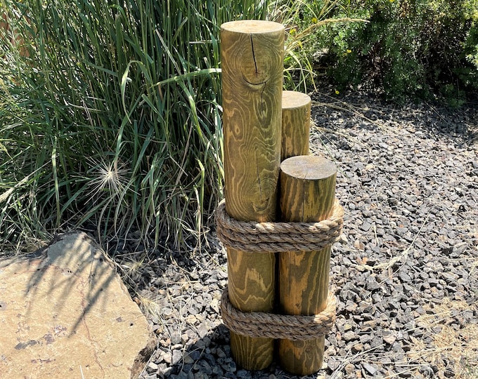 Pilings With Rope and Seagull Classy Nautical Indoor and Outdoor Decor ...