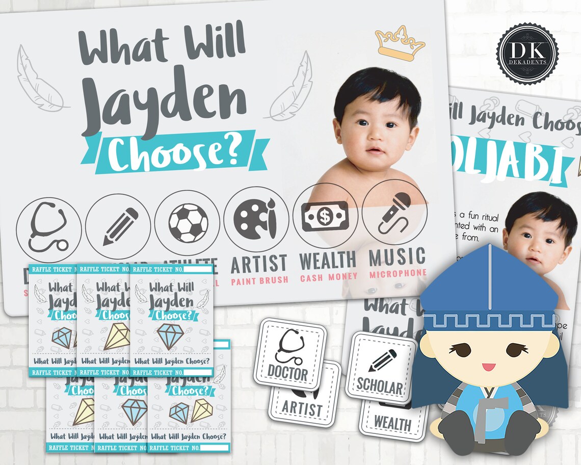 The JAYDEN Doljabi Kit: Korean First Birthday DOL Printable - Etsy