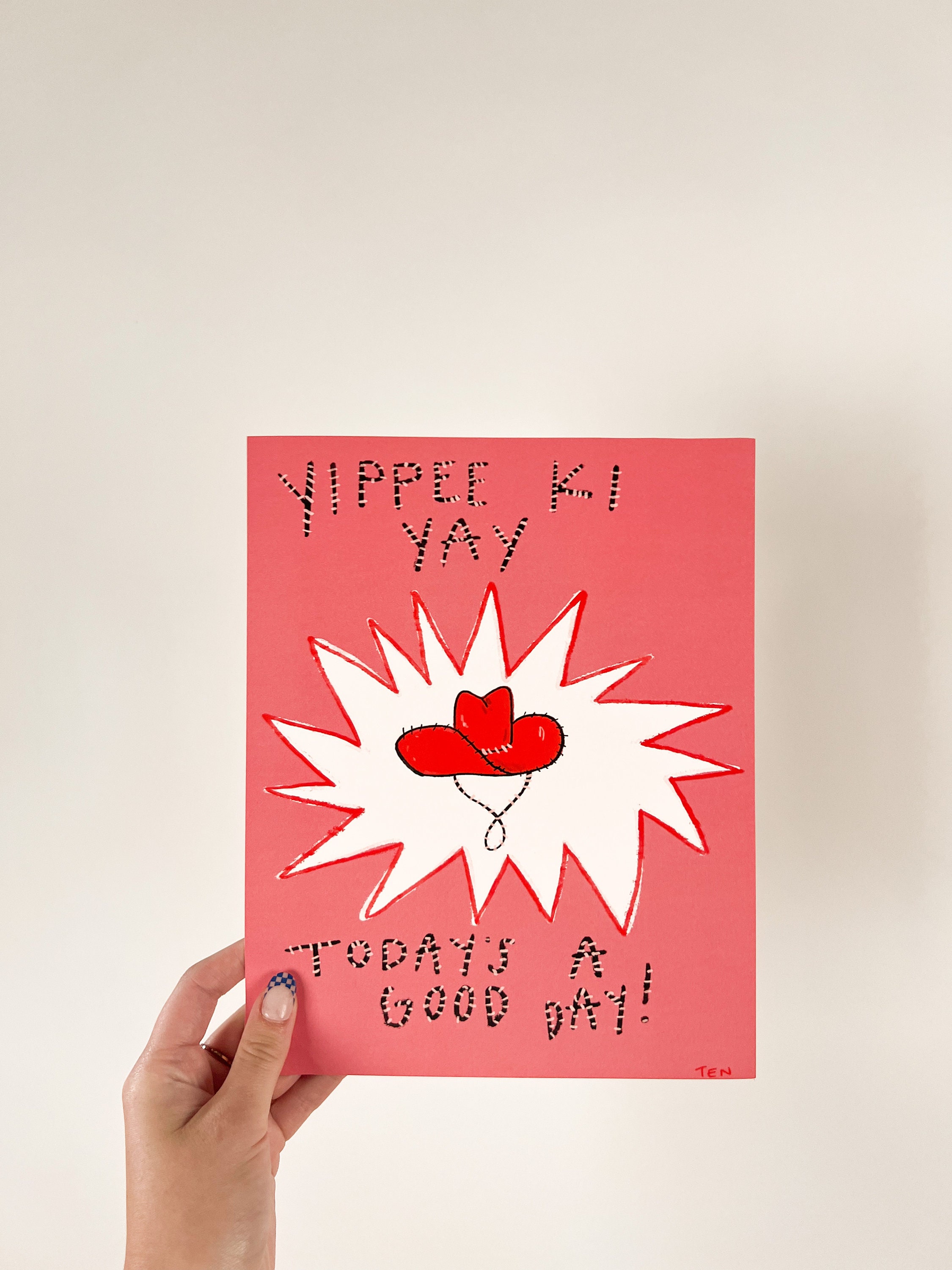 Yippee Ki Yay Colorful Art Print - Etsy
