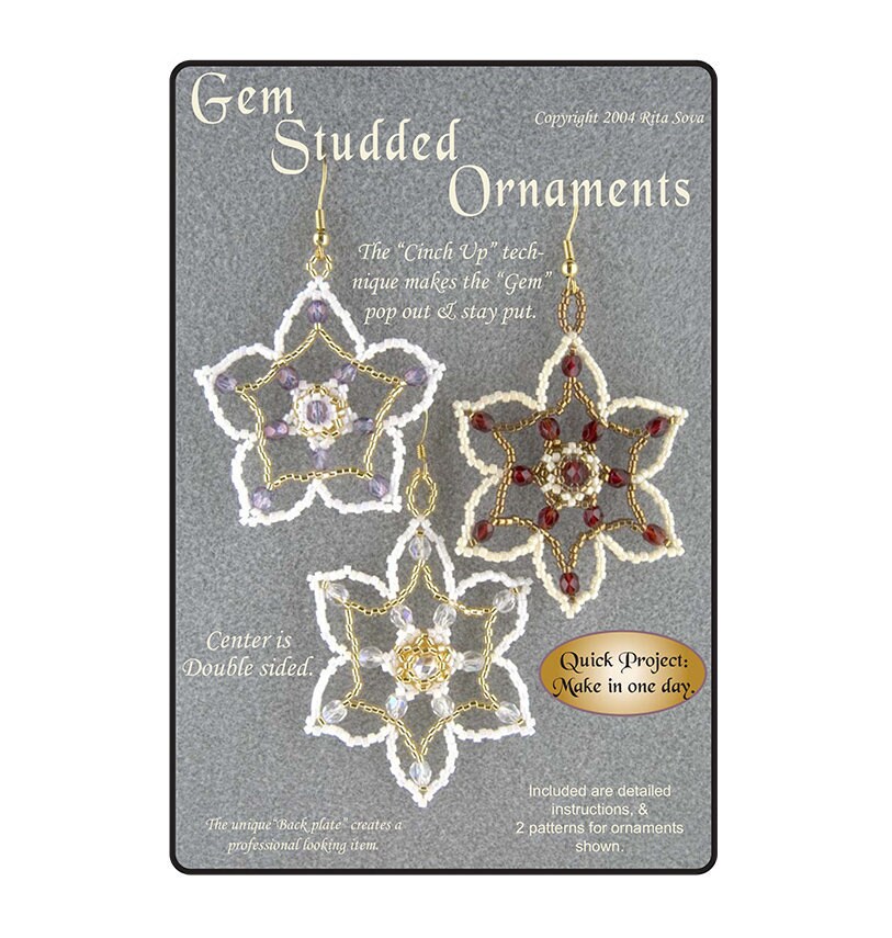 Gem Star Studded Ornament Patterns - Beaded Christmas Ornaments - Etsy