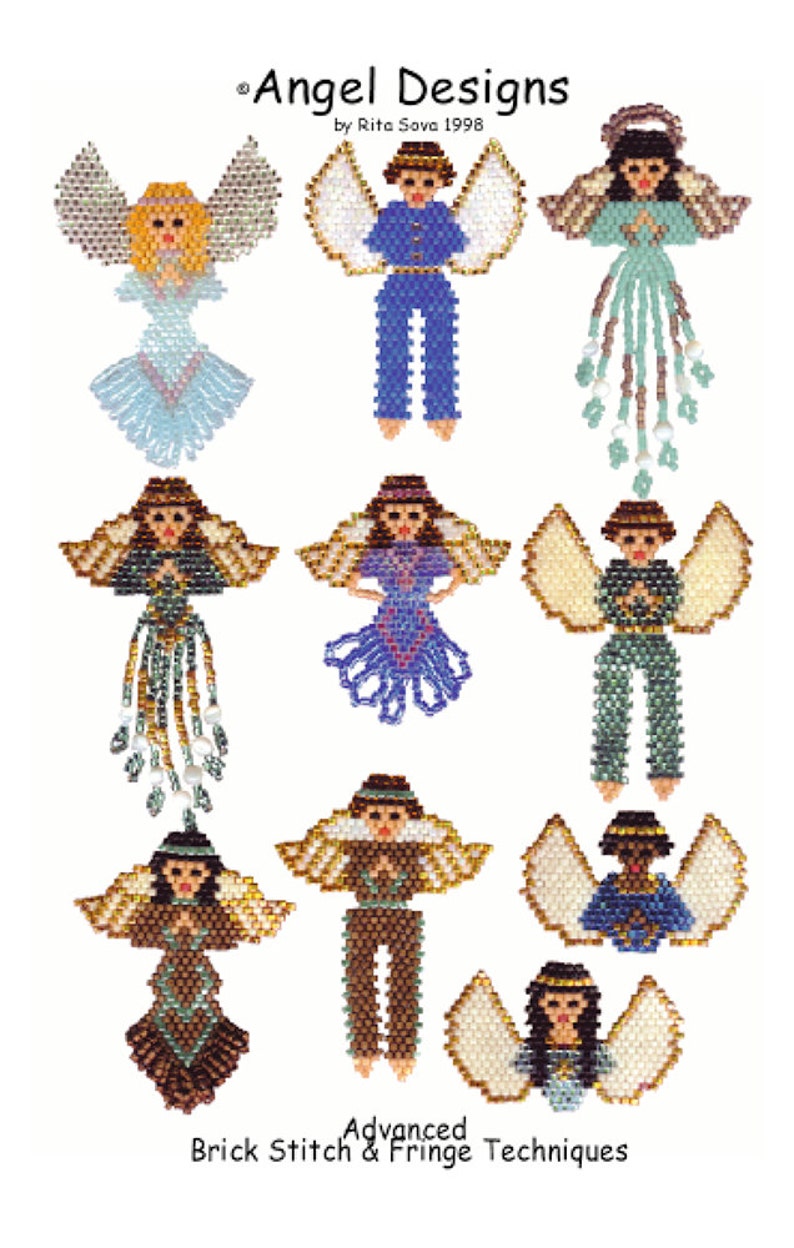 Angel Bead Pattern Collection: Brick Stitch, Fringe Techniques (PDF ...