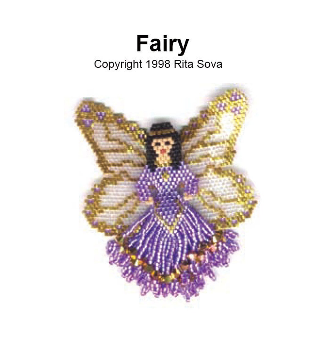 3D Fairy Bead Pattern: Brick Stitch Delica Pin (PDF Download) - Etsy