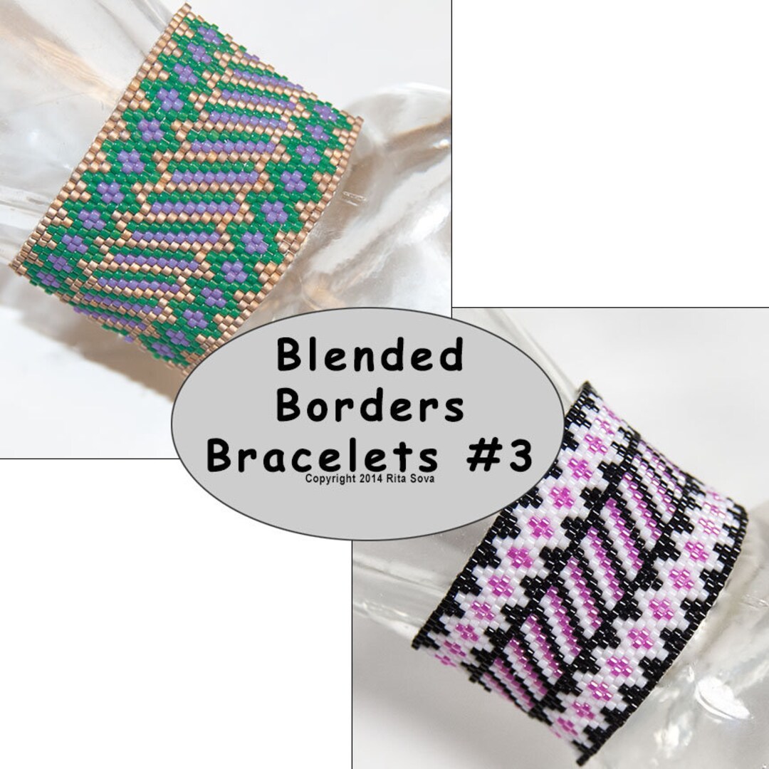 Blended Borders Bracelets 3 Pattern Tutorial - Beaded Bracelet Pattern ...
