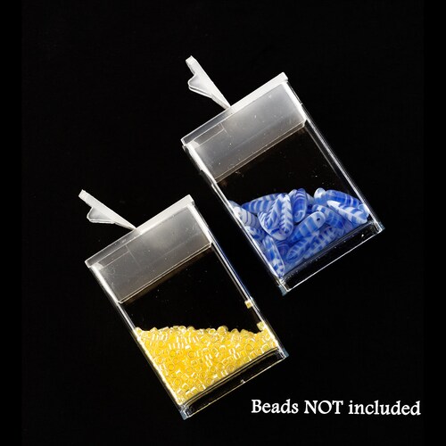10pack 1-1/2 Clear Flip Top Containers Seed Bead - Etsy