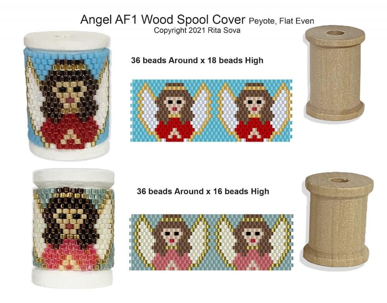 PDF Download - Angel AF1 Wood Spool Cover, Peyote, Flat Even Bead ...