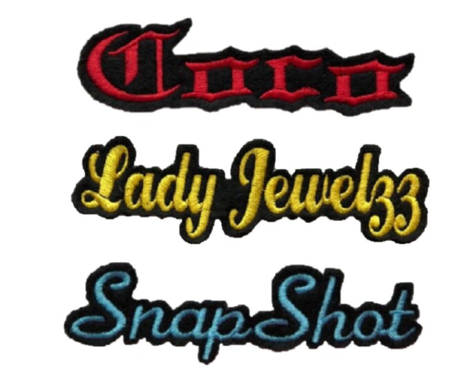 Iron On Letter Patches for Jackets Old English 7 | Etsy