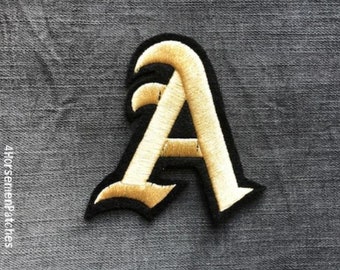 4 Iron on Letters Varsity Jacket Letter Patches for Jackets Embroidered ...