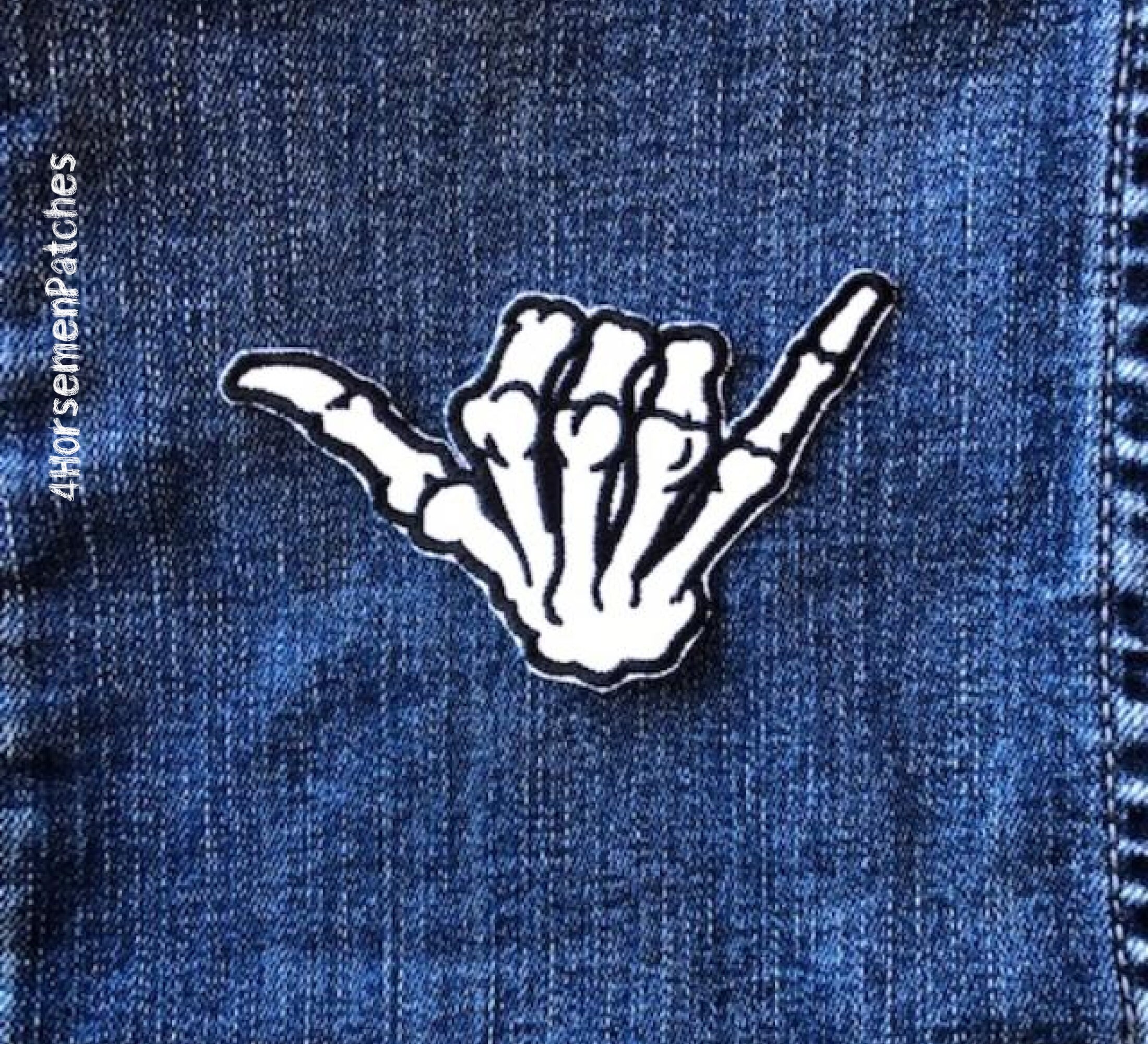 3 10 Iron on Shaka Sign Back Patch Embroidery for - Etsy