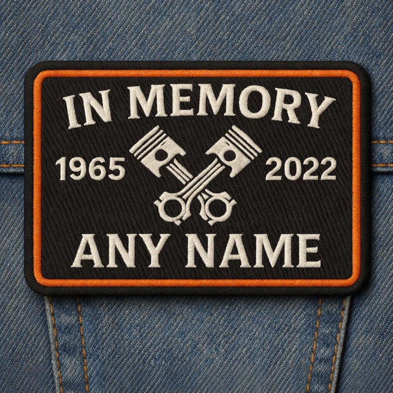 Biker Memorial Patch - Etsy