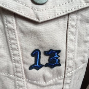 1" Old English Iron on Letters for Jean Denim & Bomber Jackets * Custom ...